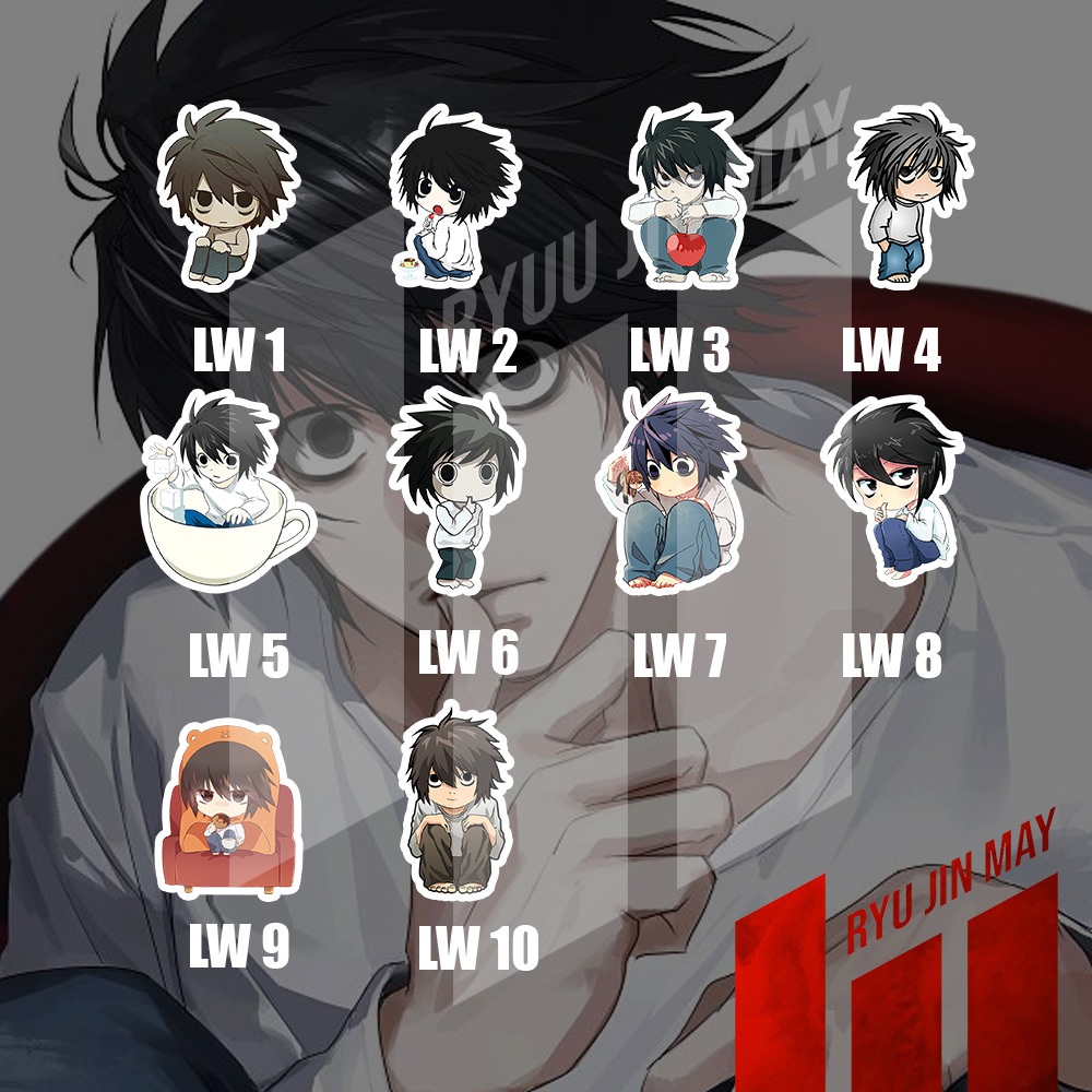 Jual Sticker Anime - Death Note - Lawliet (L) | Shopee Indonesia