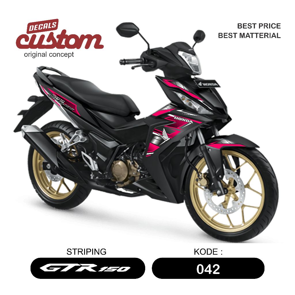 Jual stiker transparan motor honda gtr 150 striping trasparan supra gtr ...