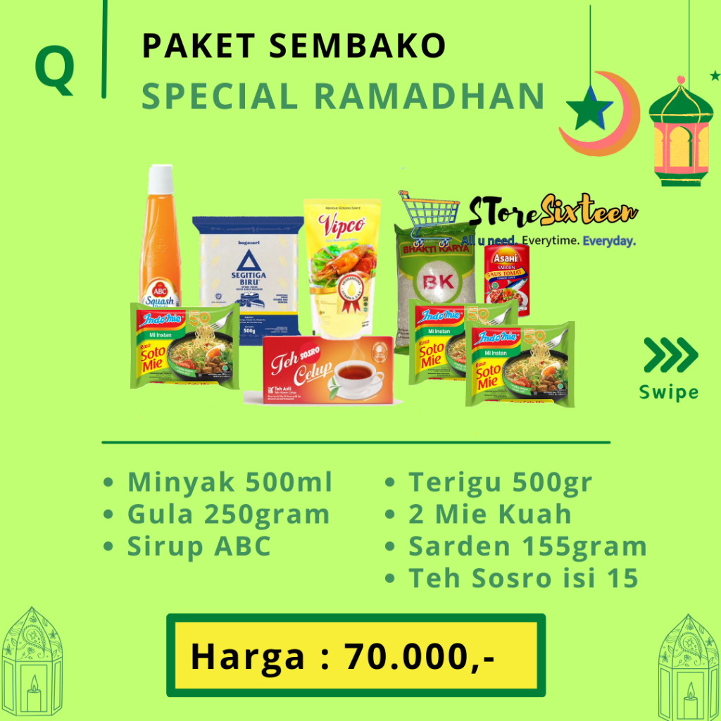 Jual Paket Sembako Ramadhan Q / Paket Sembako Murah By Storesixteen ...