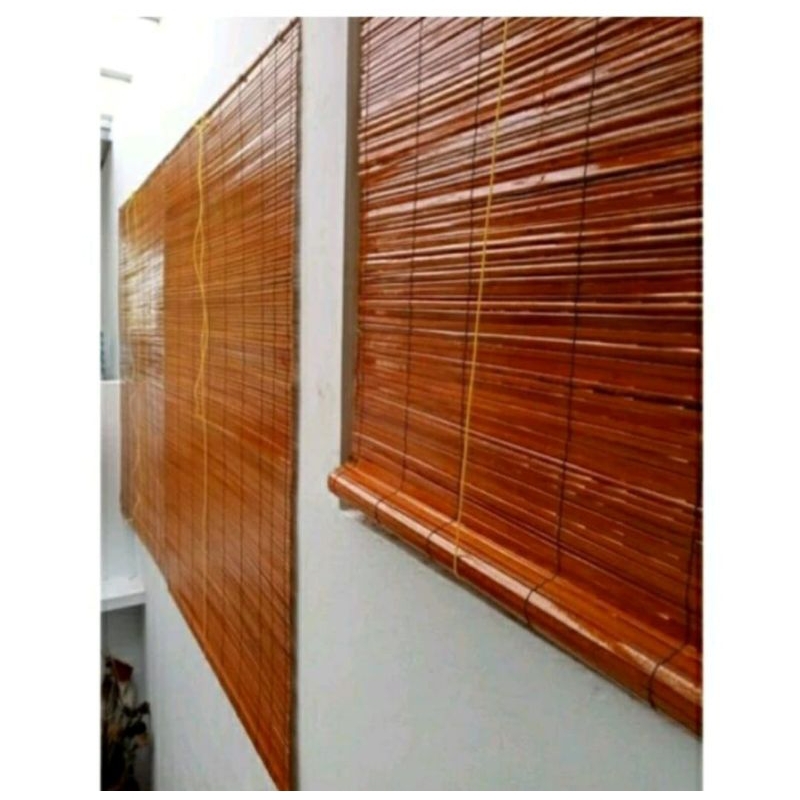 Jual Tiray/krek/ bambu Pilitur / Vernis ukuran 2mx2m lengkap tali ...