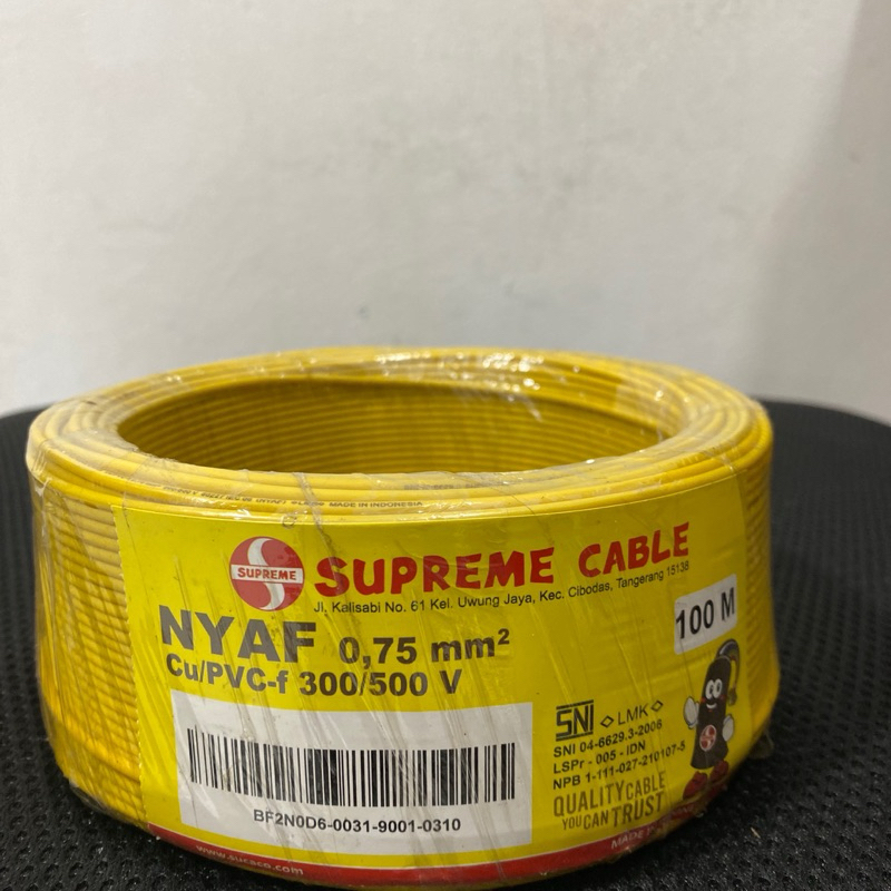 Jual Kabel NYAF 1x0,75mm/0,75mm Supreme 100m Original | Shopee Indonesia