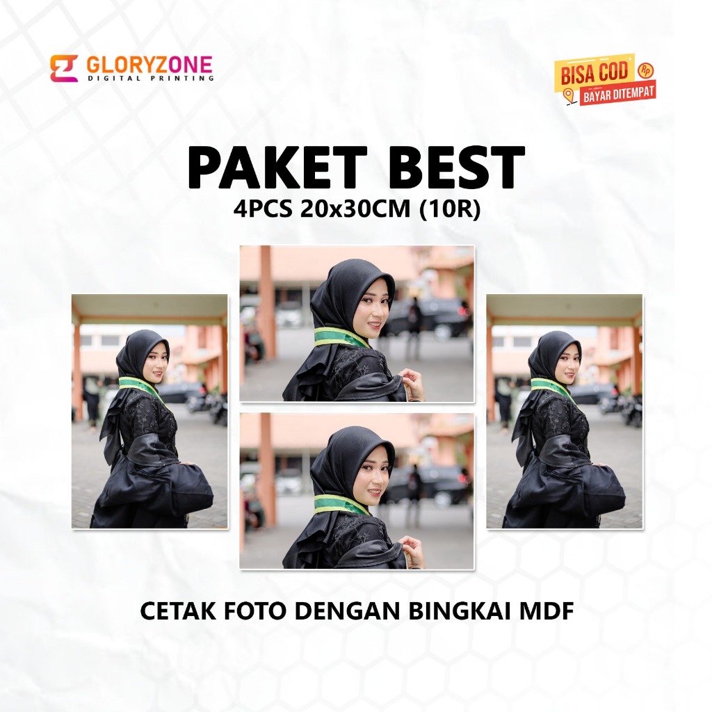 Jual PAKET BEST!! CETAK 4 FOTO 10R (20 x 30cm) dengan Bingkai Papan MDF Minimalis Rectangle ...