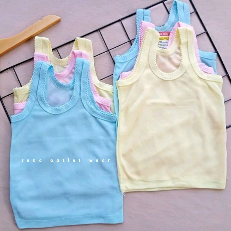 Jual Row - 6 Pcs Singlet bayi Kaos dalam bayi S L M XL XXL XXXL ...