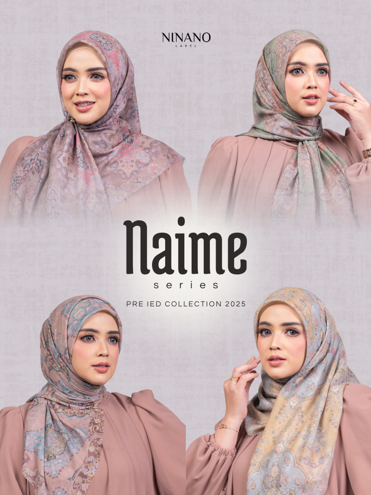 Jual Ninano Label / NAIME Series / Hijab Classic / Hijab ethnic / Hijab segi empat motif voal ...