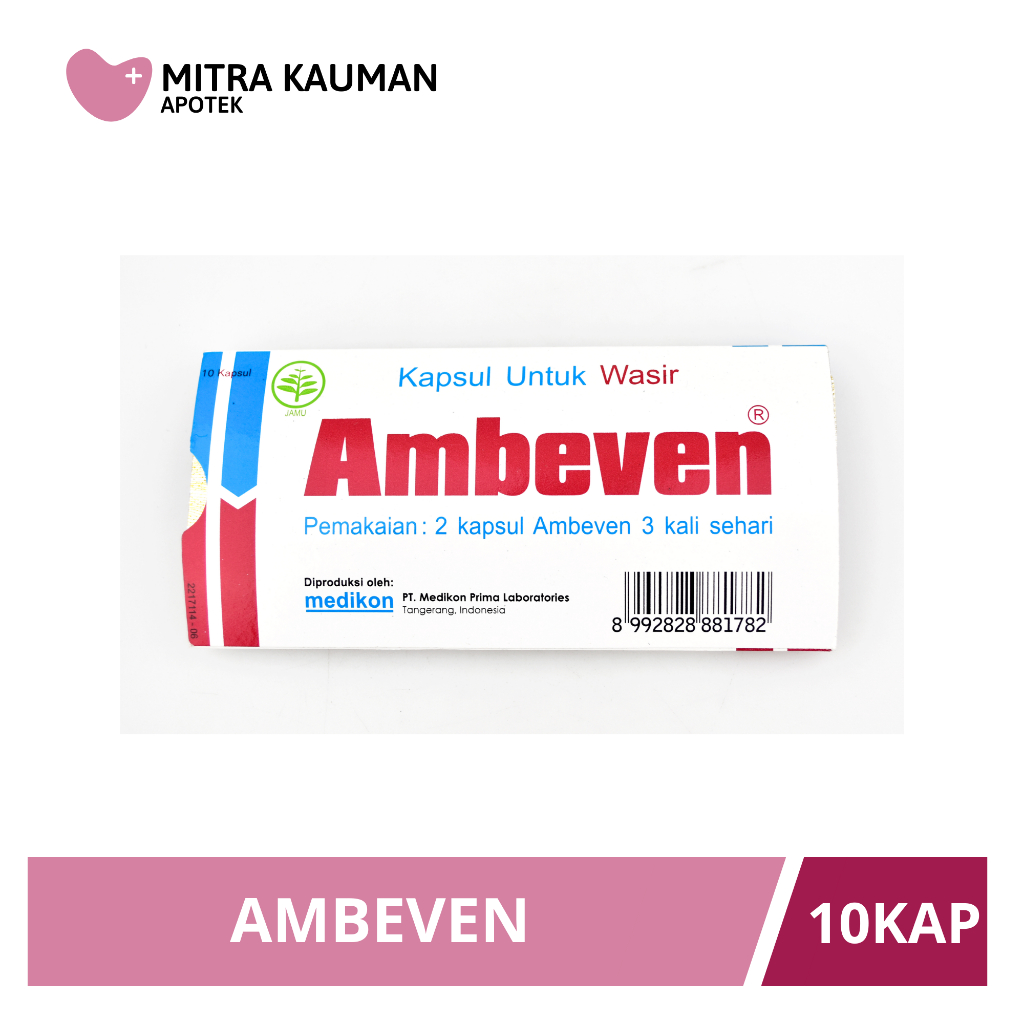 Jual AMBEVEN 10 Kapsul - Meringankan Gejala Wasir | Shopee Indonesia
