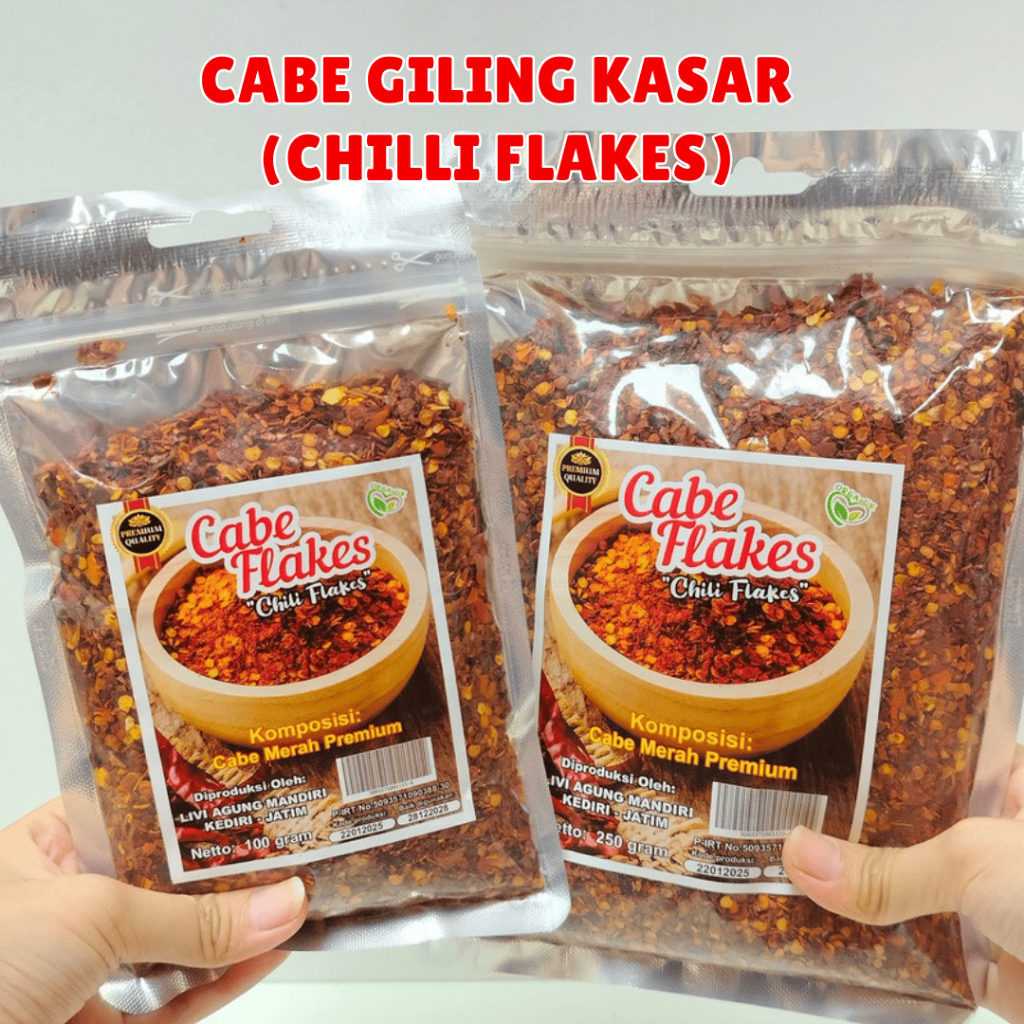 Jual CHILI FLAKES - CABE GILING KASAR KUALITAS PREMIUM | Shopee Indonesia