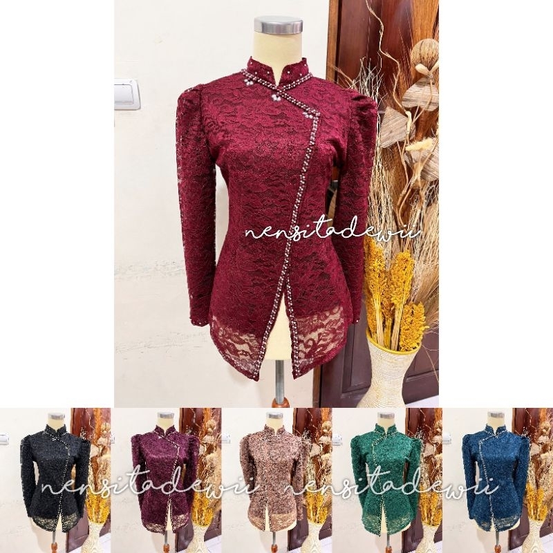 Jual [FS3] Kebaya Janggan Furing Puffy, Jenna - Kebaya Wisuda / Kebaya ...