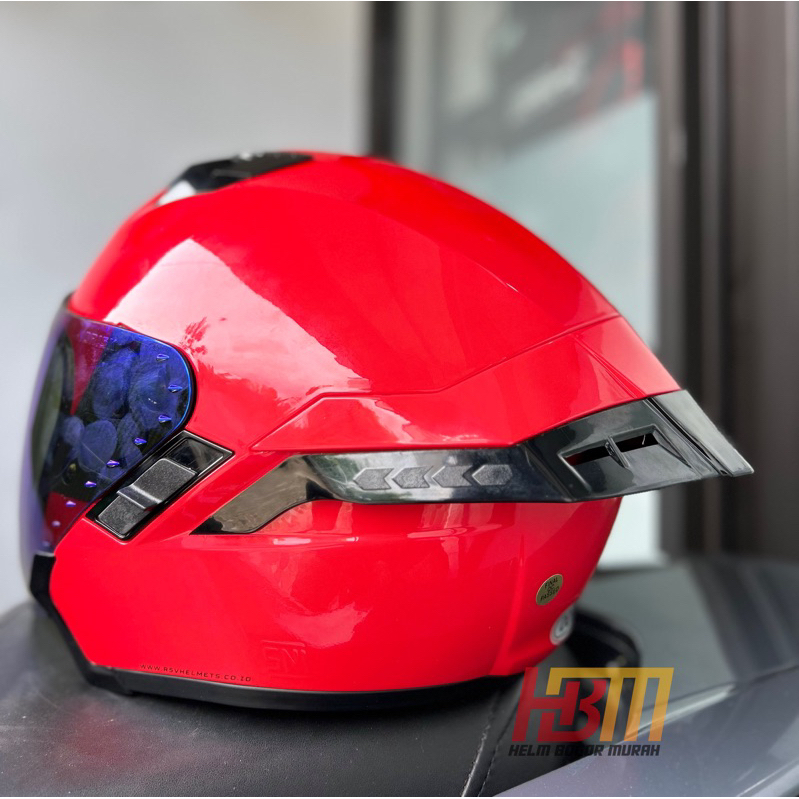 Jual Paket Ganteng Helm Half Face RSV Original SV300 RED DOUBLE VISOR ...