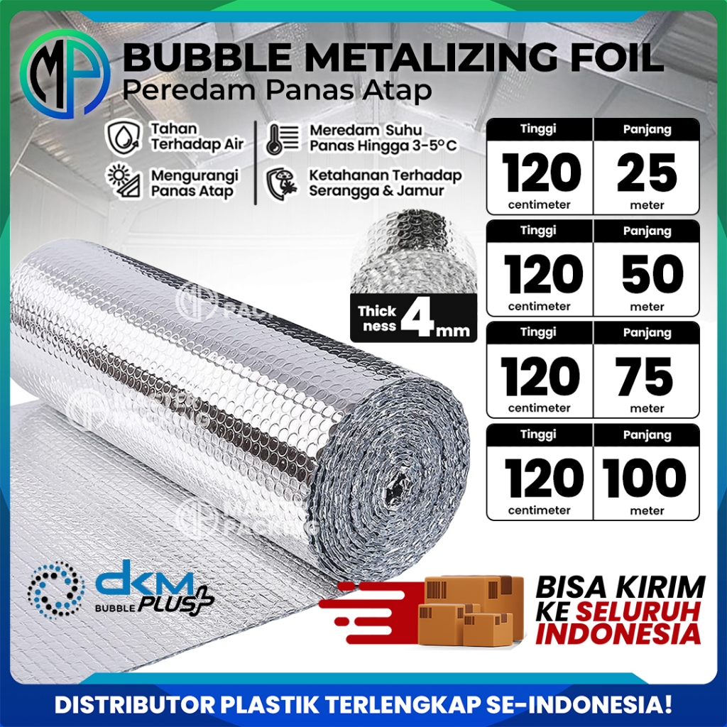 Jual Peredam Panas Atap Bubble Insulation Foil Roll 120cm x 50meter x ...