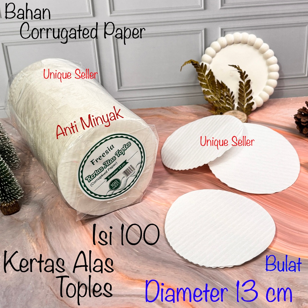 Jual [Isi100] Kertas Alas Toples Bulat Bundar 13cm 13 cm Tahan Minyak ...