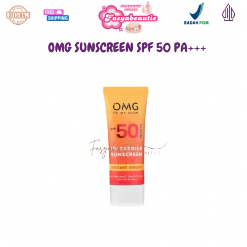 Jual OMG OH MY GLOW UV BARRIER SUNSCREEN SPF 50 PA+++ SUNSCREEN OMG ISI ...