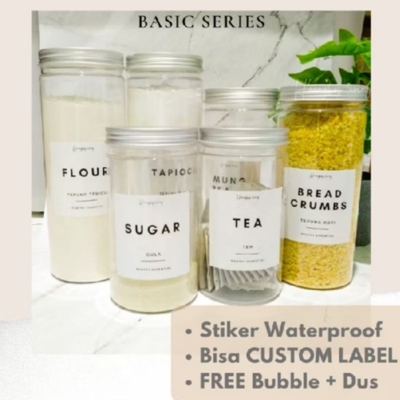 Jual Toples Plastik Tempat Wadah Gula Tepung Free Sticker Label ...