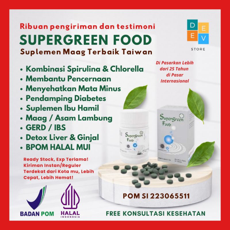 Jual Super Green Food SGF Suplemen Padat Gizi Membantu Menguatkan Sistem Imun Tubuh KK Indonesia ...
