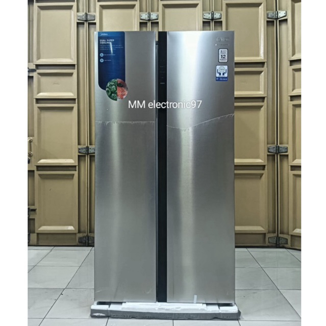Jual Kulkas Midea side by side inverter 525 ltr MDRS710FGF02ID | Shopee ...
