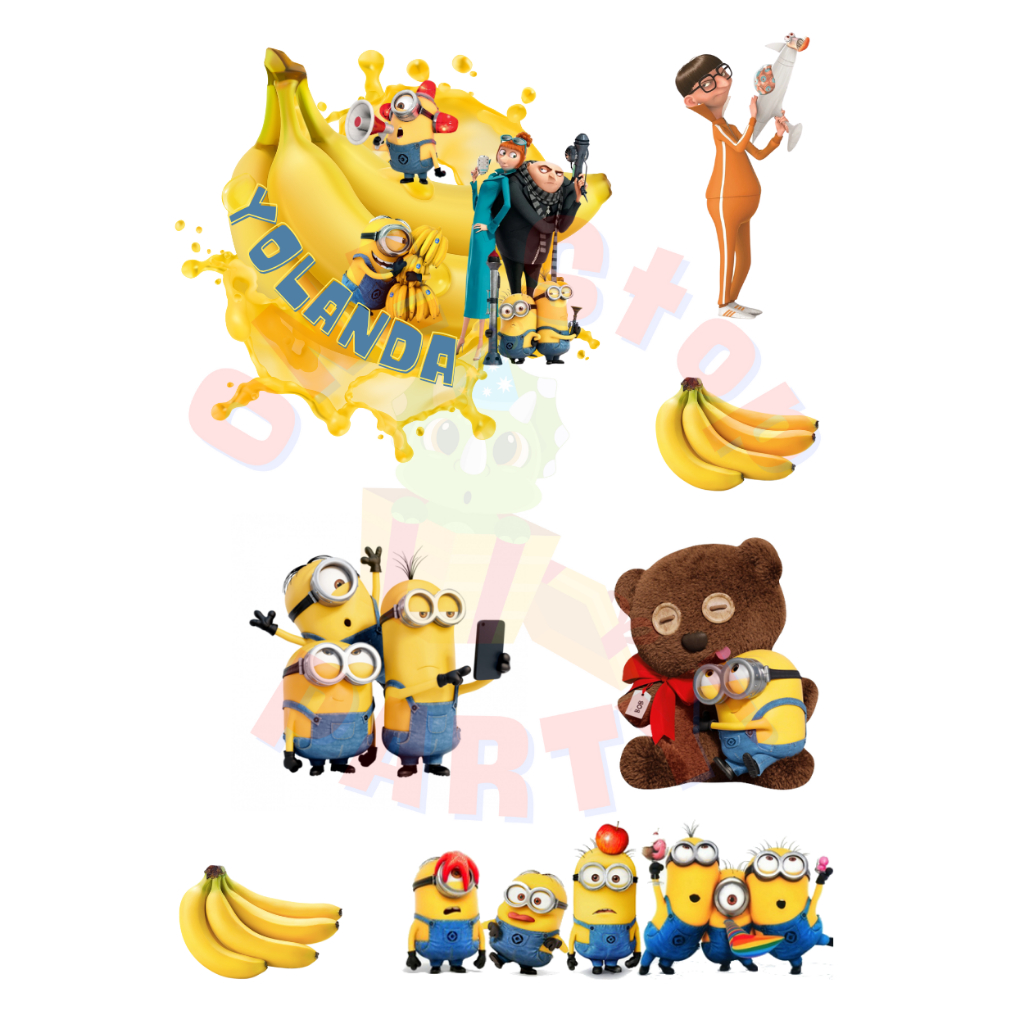 Jual TOPPER CAKE - MINIONS cake topper toper birthday set topper cake ...