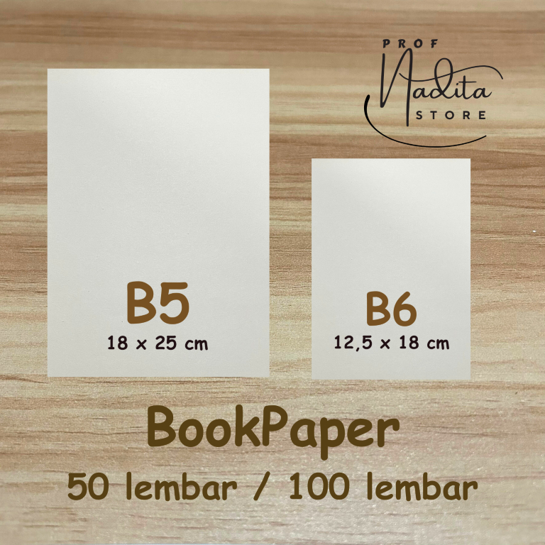 Jual Bookpaper polos, kertas novel 72gr B5 B6, 100 lembar, 50 lembar ...