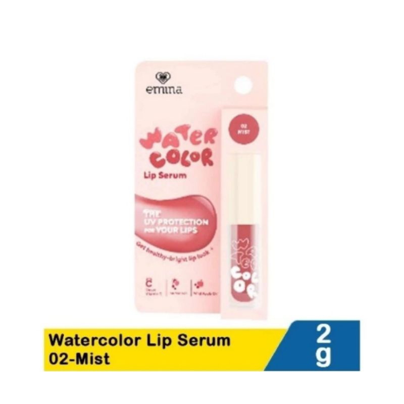 Jual Emina Watercolor Lip Serum 02- Mist Pcs 2g | Shopee Indonesia