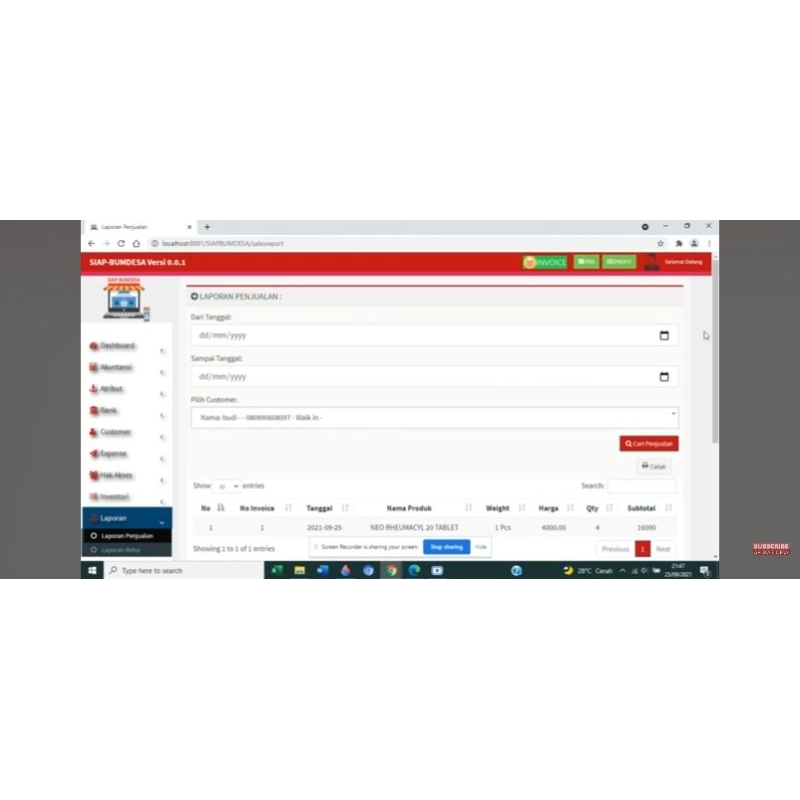 Jual Sistem Akuntansi dan Penjualan Berbasis Web | Shopee Indonesia