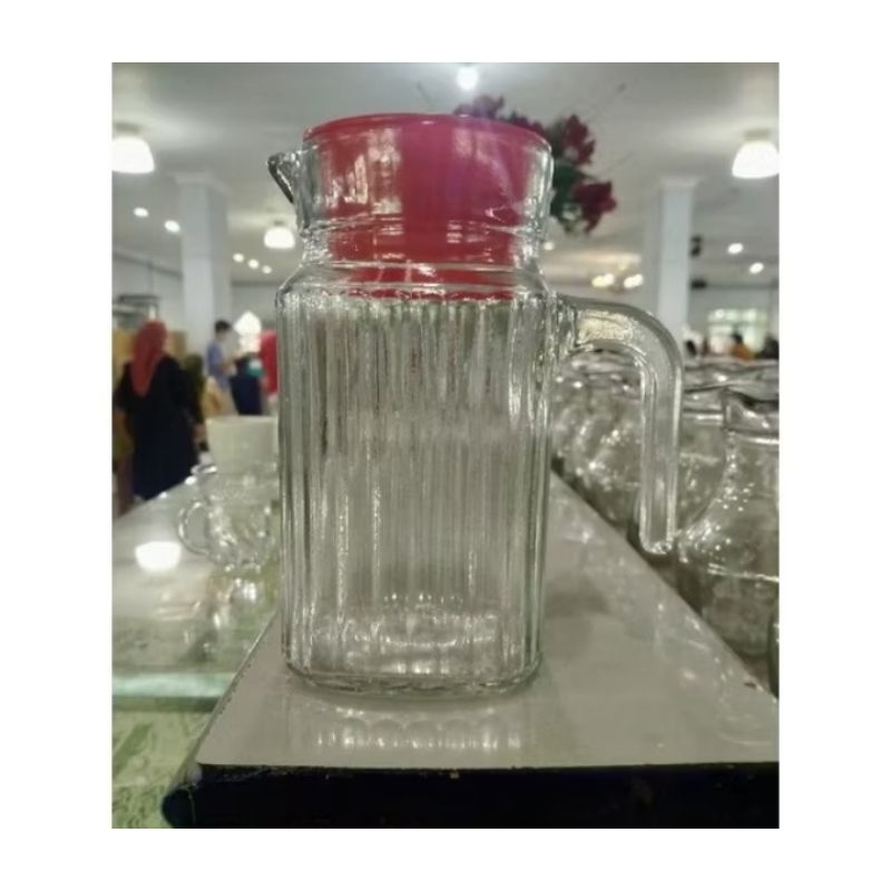 Jual Pitcher Kaca 500ml Teko Air Waterjug SQP-500 SC Tutup Plastik ...