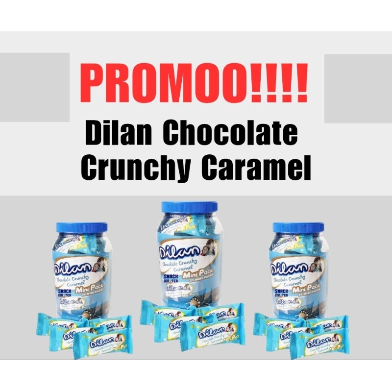 Jual Coklat dilan crunchy caramel minipack isi 25pcs jajan toples ...