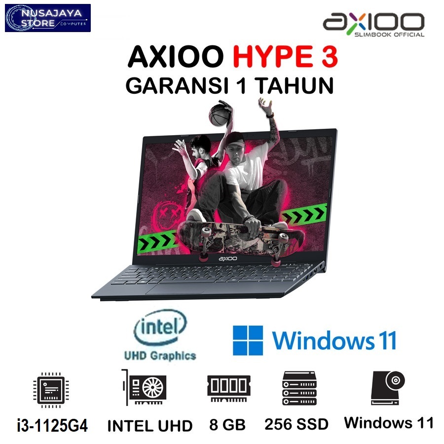 Jual AXIOO MYBOOK HYPE 3 Gen 11 Intel Core i3-1125G4 8GB 256GB SSD 14" Full HD IPS | Shopee ...