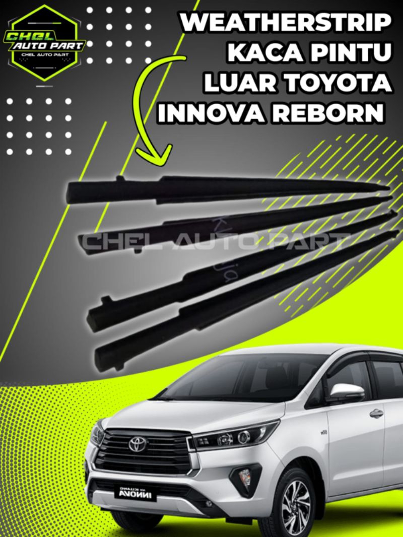 Jual Weatherstrip kaca pintu luar Toyota Innova Reborn (4pcs) | Shopee ...