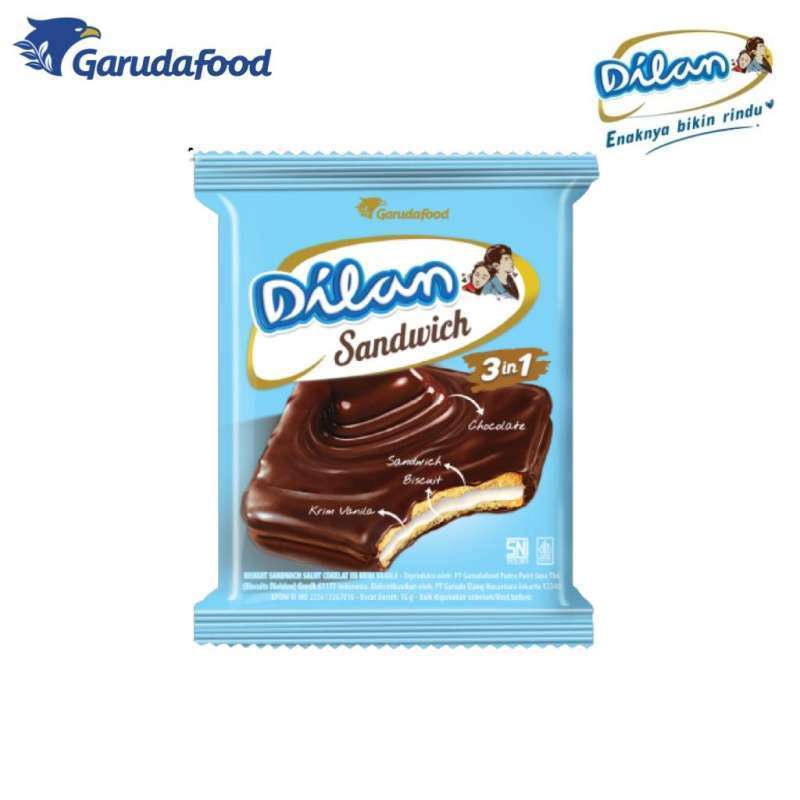 Jual Dilan Sandwich Salut Cokelat Isi Krim Vanila [16g x 20 Pcs ...