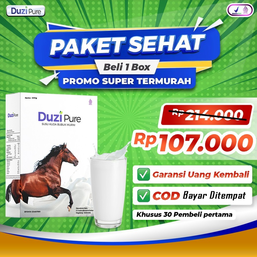 Jual Duzi Pure - Susu Kuda Lombok Cegah Pengapuran Tulang, Nyeri Sendi ...