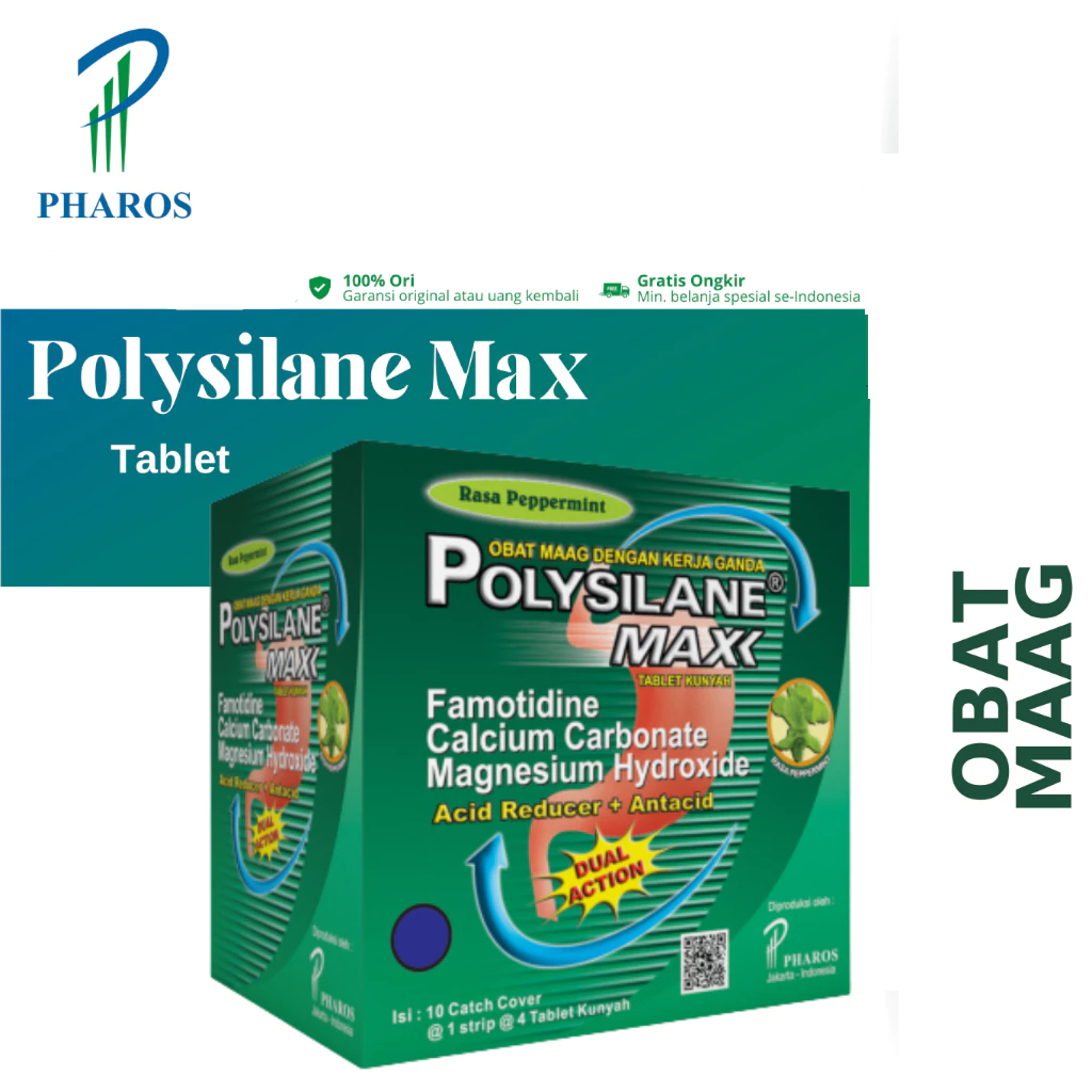 Jual POLYSILANE MAX TABLET (MINT) - Obat Maag dan Kembung | Shopee ...