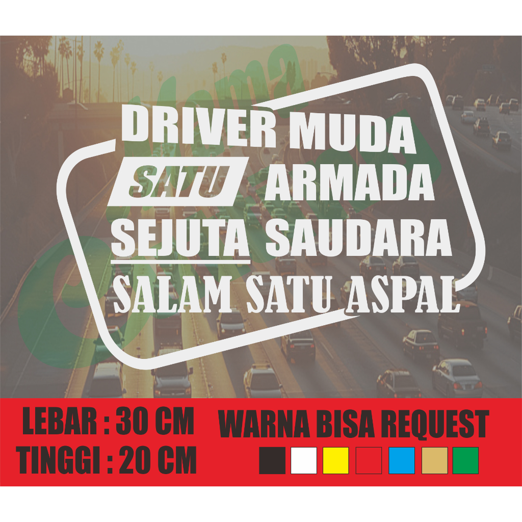 Jual Stiker cutting driver muda stiker mobil stiker variasi sticker ...