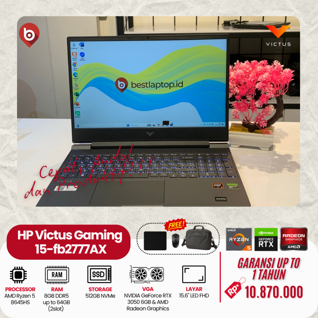 Jual Laptop Second Premium HP Victus Gaming 15-fb2777AX AMD Ryzen 5 RAM ...