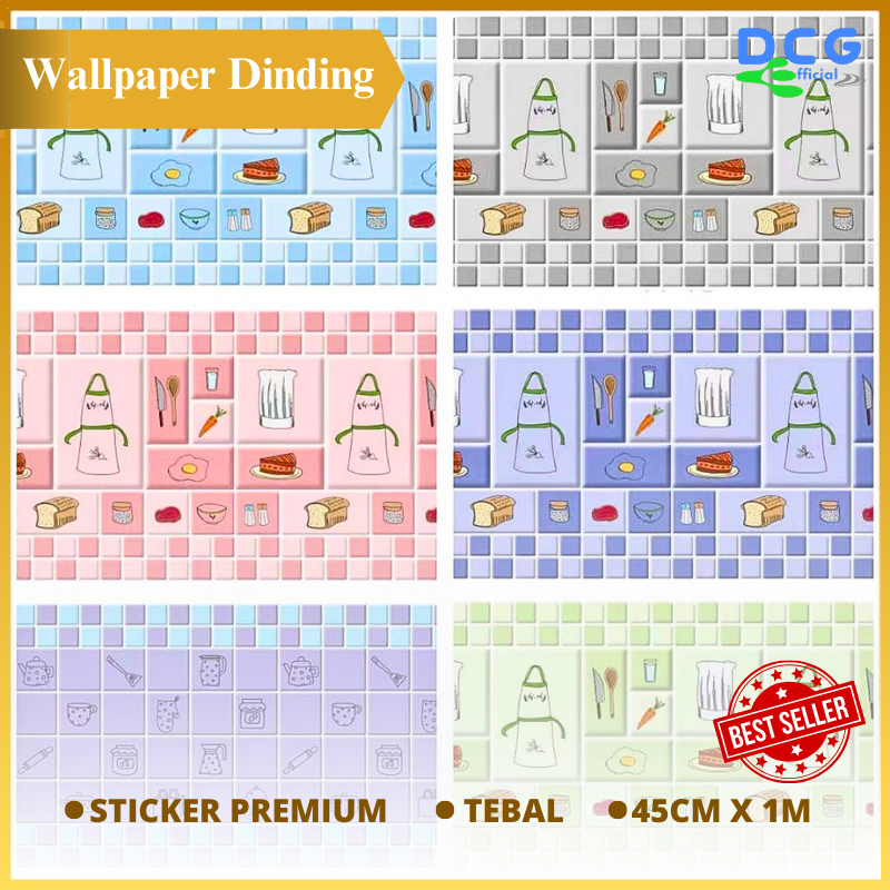 Jual WALLPAPER STICKER DINDING DAPUR 60CM X 1M ALUMUNIUM FOIL TAHAN API ...