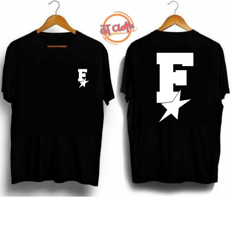 Jual LOGO Inisial Nama Huruf F Star Baju Kaos Distro Bahan Premium Pria ...