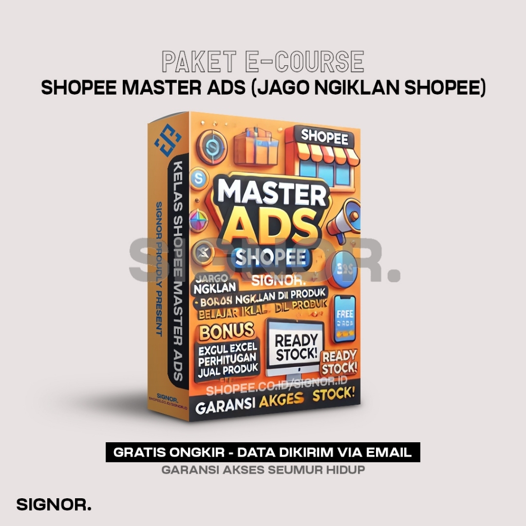 Jual [K8256] Iklan Shopee Master (Master ADS Shopee) - Strategi Perhitungan & Pengaturan Ads ...