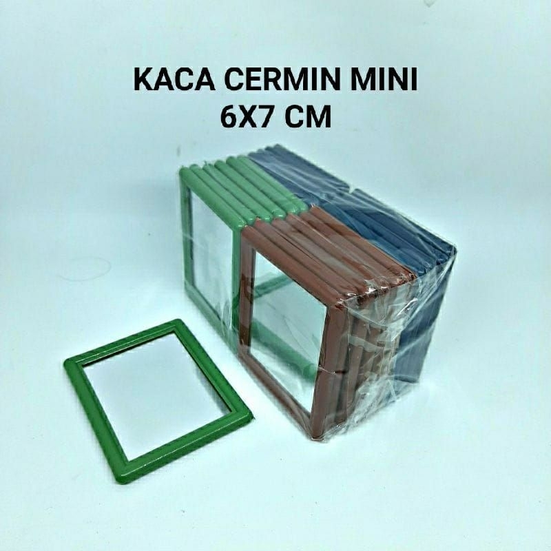 Jual KACA CERMIN SAKU KOTAK / KACA MINI 6X7CM | Shopee Indonesia