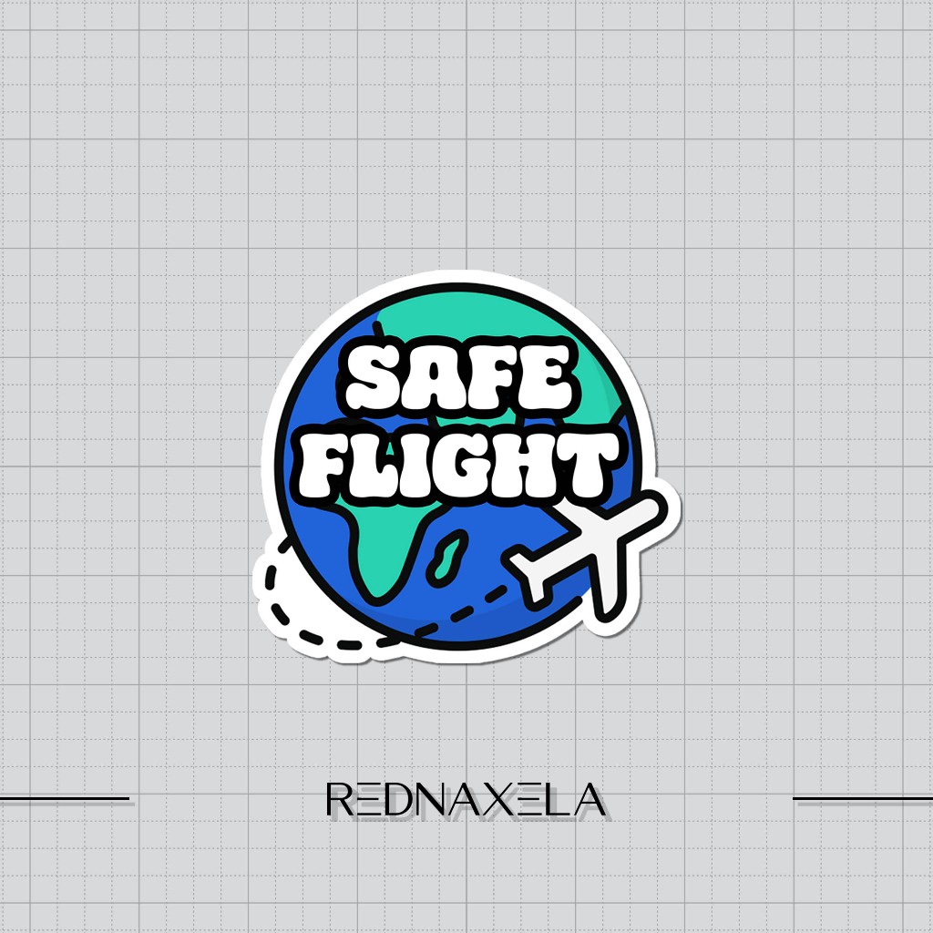 Jual Stiker Vinyl Safe Flight 2 Stiker Koper Outdoor Waterproof Sticker ...