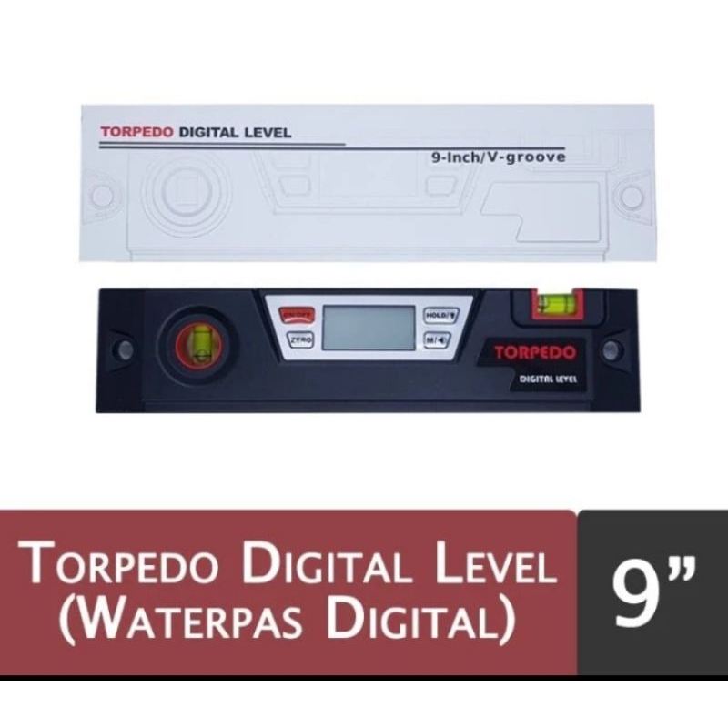 Jual Torpedo Digital Level 9 inch (V–groove) /Waterpass Digital ...
