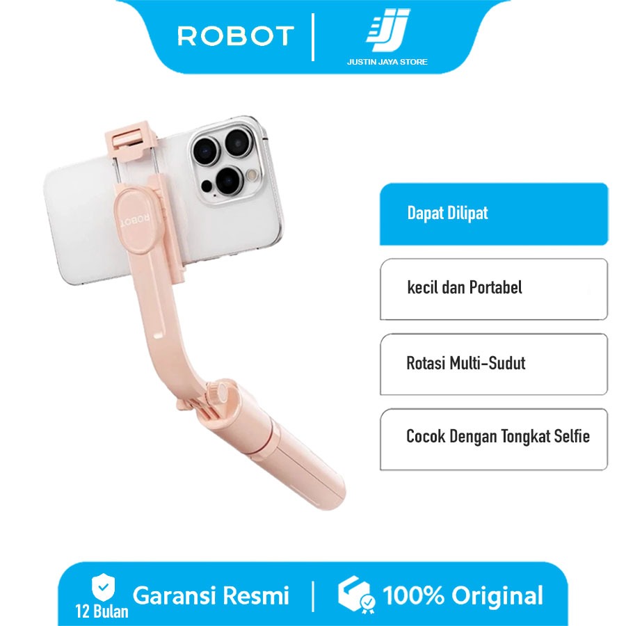 Jual ROBOT Tongsis Tripod HP konten Pink Lipat Rotatable 360° Selfie ...