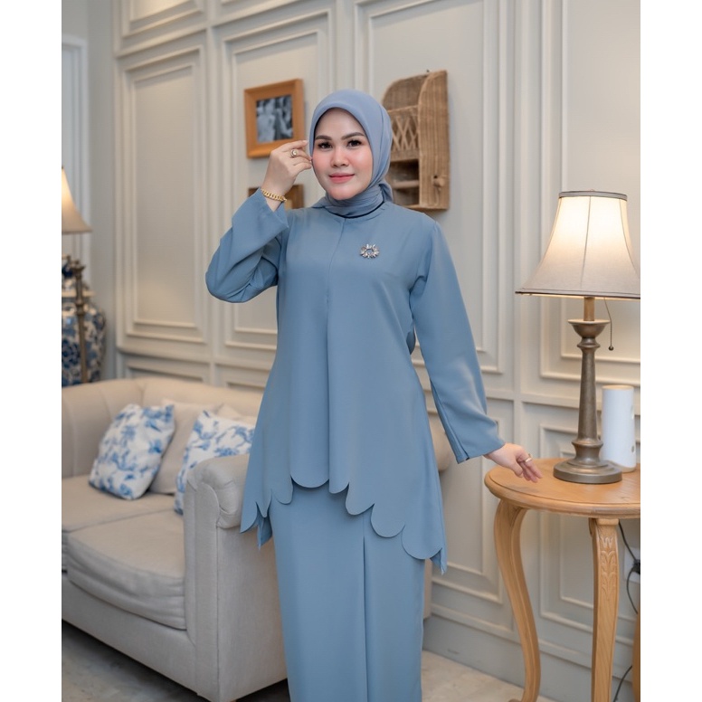 Jual Order Setelan Kurung Melayu Slavina Terbaru Setelan Rok Kurung ...
