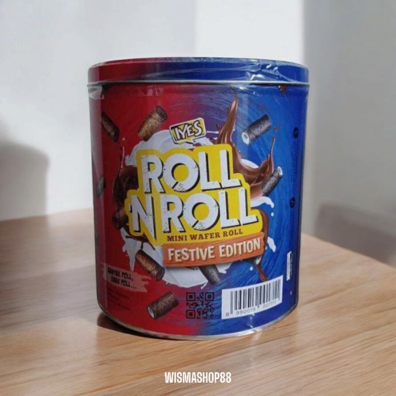 Jual IYES WAFER ROLL KALENG 150 GRAM ROCK N ROLL / BISKUIT / KUE KALENG ...