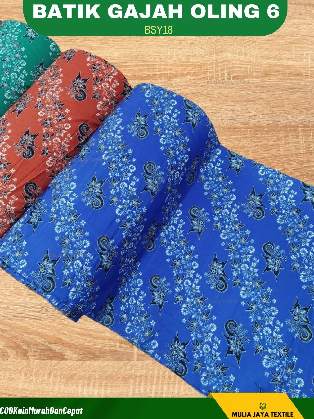 Jual Kain Batik Bsy Polyester Lembut Motif Gajah Oling Premium Halus ...