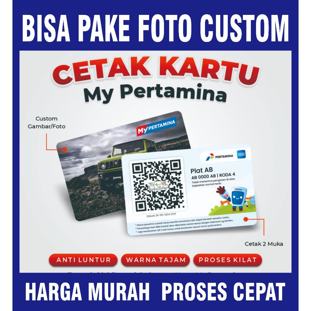 Jual Custom Cetak ID Card PVC Premium Kartu Member Kartu Anggota Kartu Pelajar Kartu Barcode ...