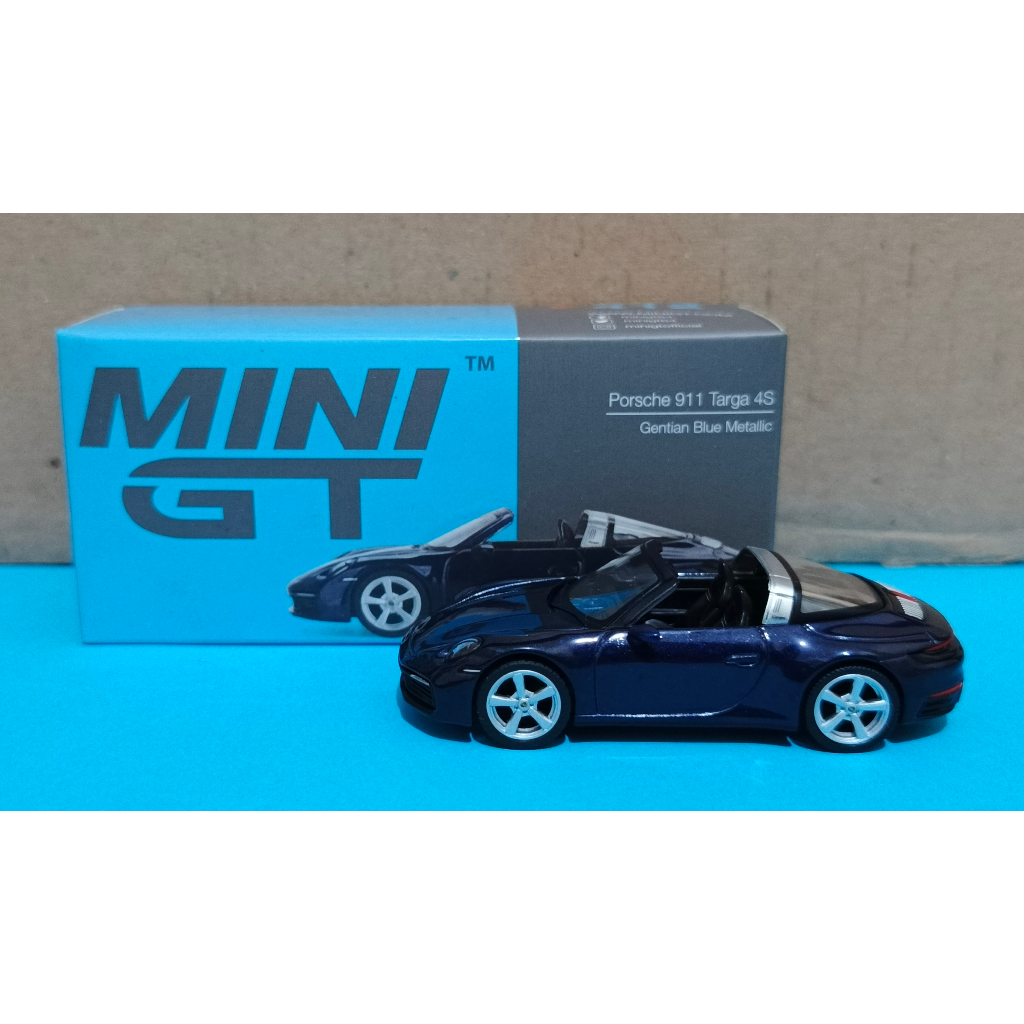 Jual Mini GT 412 Porsche 911 Targa 4S Gentian Blue Metallic | Shopee ...