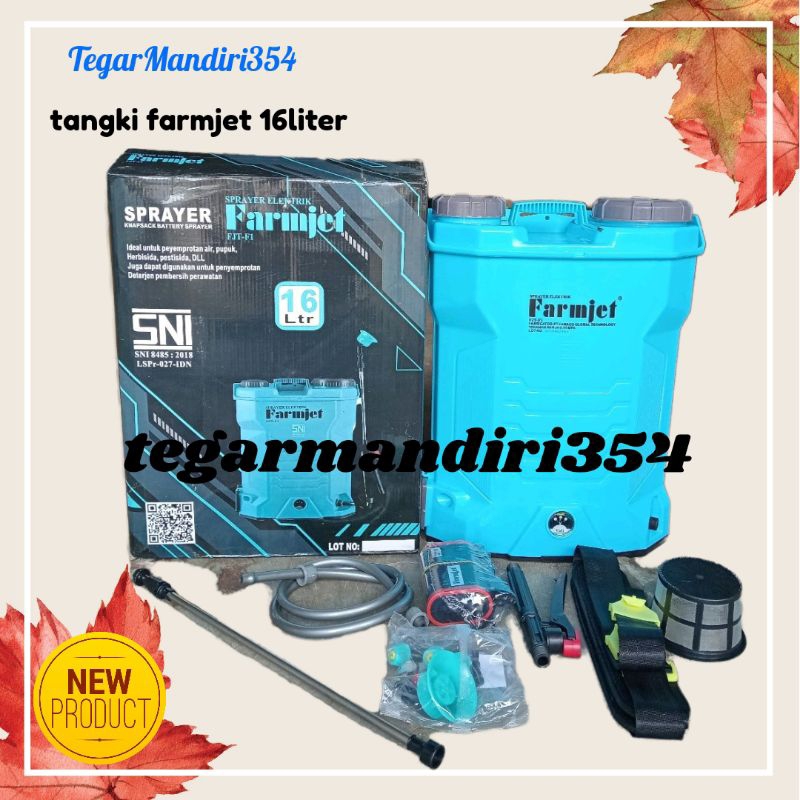 Jual sprayer elektrik farmjet 16liter tangki cas farmjet fjt- f1 ...