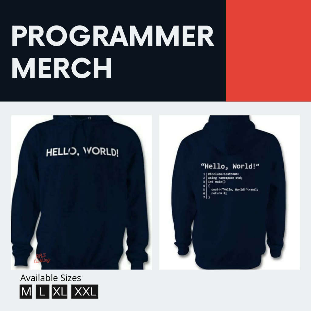 Jual Jaket Hoodie Cotton Fleece Programmer Hello World | Shopee Indonesia