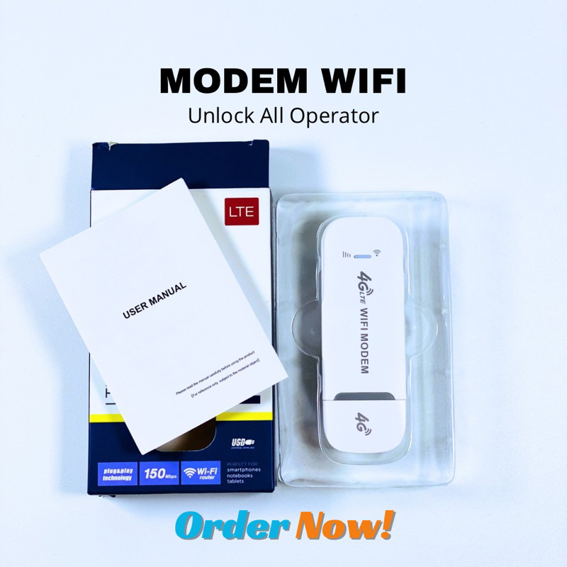 Jual Modem WIFI 4G Support All Operator SIM card 150 Mbps Modem 4G LTE ...