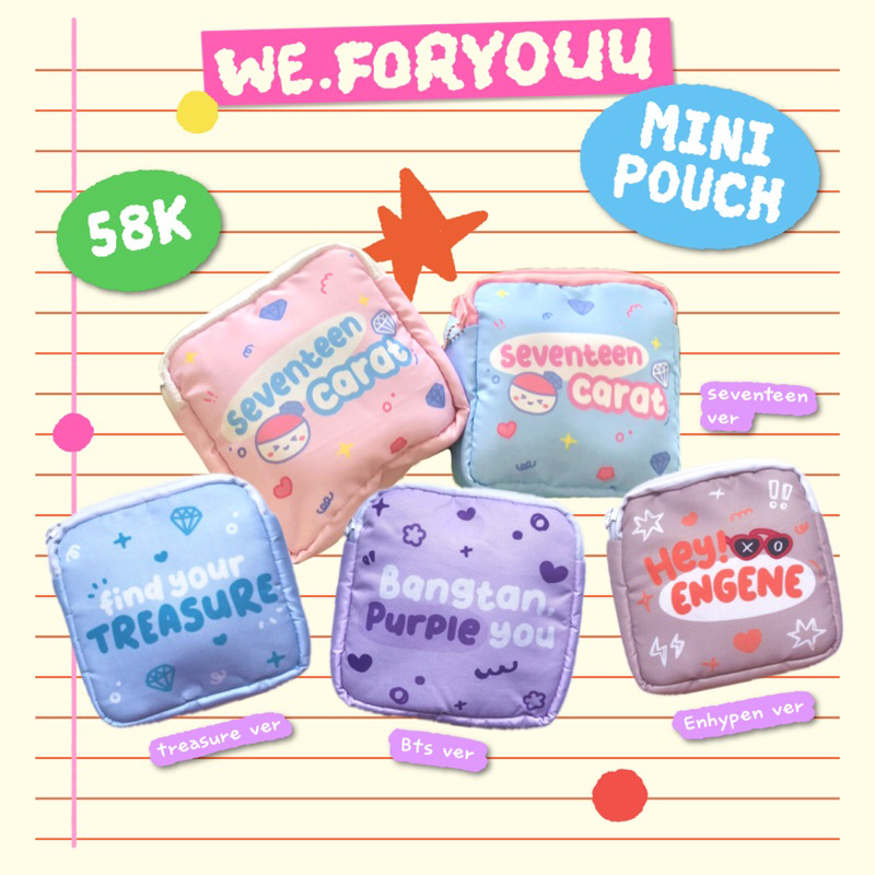 Jual SEVENTEEN MINI POUCH BTS POUCH ENHYPEN POUCH TREASURE POUCH/ MINI POUCH MAKEUP | Shopee ...
