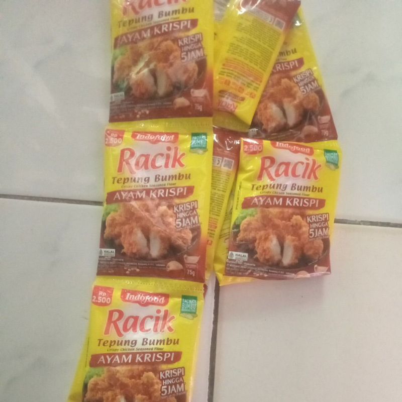 Jual racik tepung bumbu ayam krispi 75 gr (1 renteng =10 bungkus ...