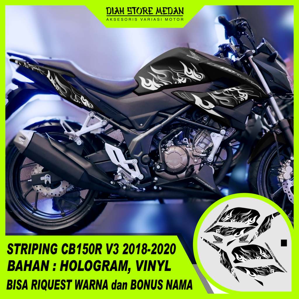 Jual Striping Custom Hologram CB150R V3 Tahun 2018 - 2020, Bahan ...