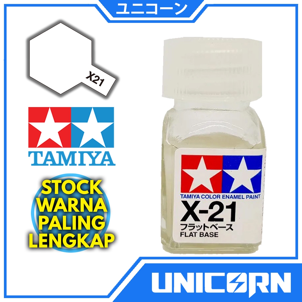 Jual TAMIYA ENAMEL FLAT BASE X-21 FOR MODEL KIT DAN GUNPLA / CAT KUAS ...